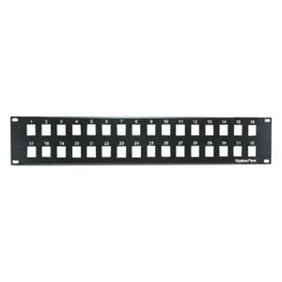 19" 2U 32Port Blank Panel - Patch Panel - Network
